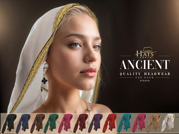 Second Life Marketplace - [HW] THE LADIES ANCIENT HEAD COVERS II